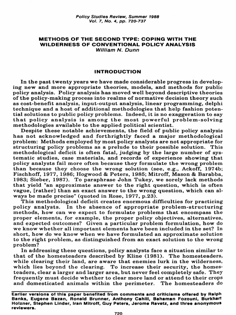 Dunn (Problem Structuring) | PDF