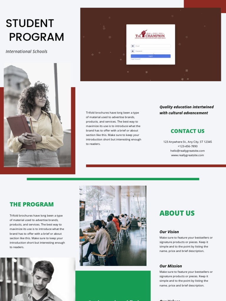 College Trifold Brochure | PDF | Communication | Public Sphere