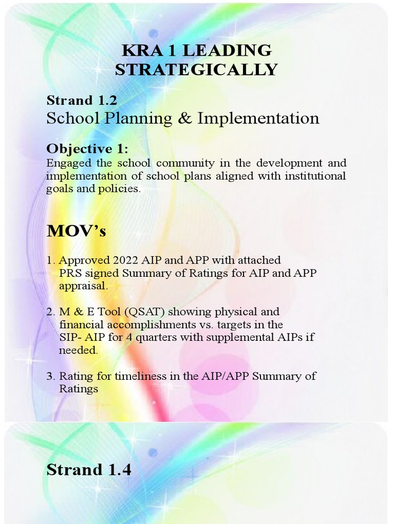 Opcrf 2023 Kra and Movs | PDF | Teachers | Pedagogy