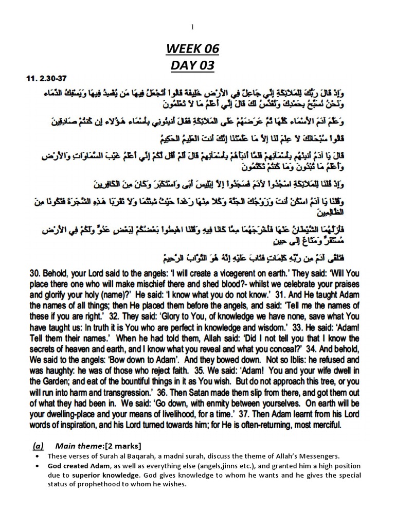 Week 06 Day 03 P1 2022 | Download Free PDF | Prophets And Messengers In Islam | Jesus In Islam