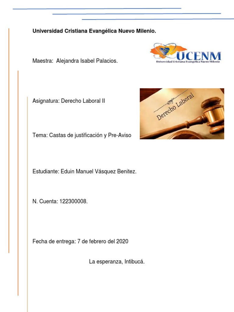 Cartas de Despido Directo, Indirecto y Pre-Aviso | PDF | Derecho laboral