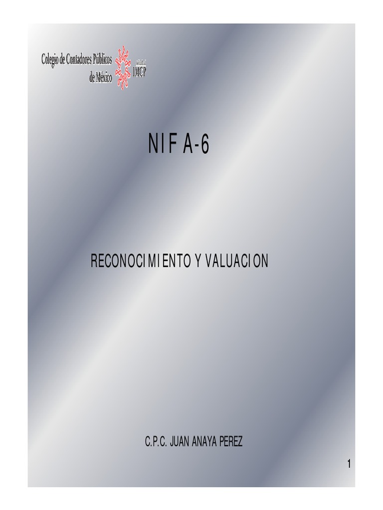 Nif A - 6 | PDF | Contabilidad | Valoración (Finanzas)