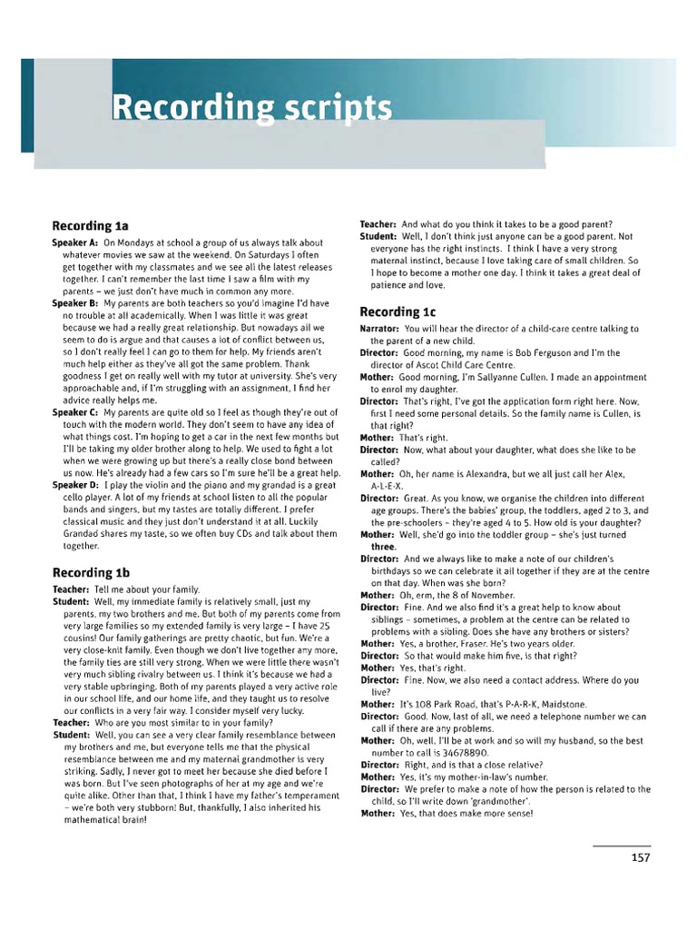 Script Vocab Exercises 56 | PDF