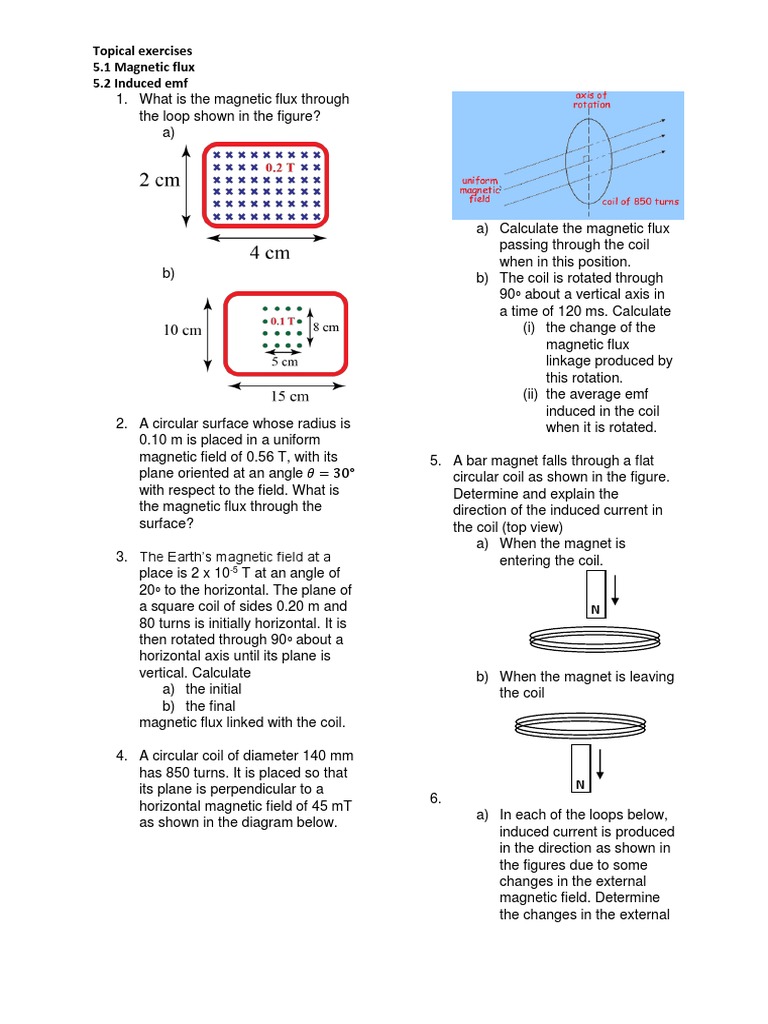 5.1 - 5.2 Magnetic Flux - Induced Emf | PDF | Electromagnetic Induction | Inductor