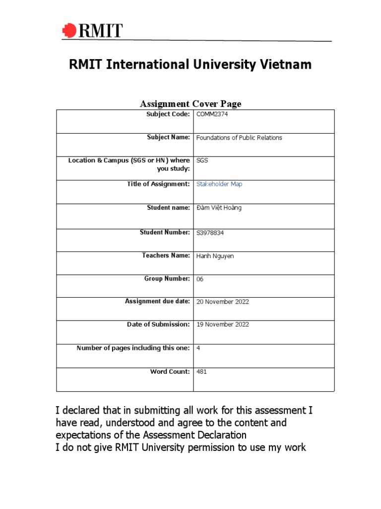 RMIT VN Cover Page 2020 | PDF