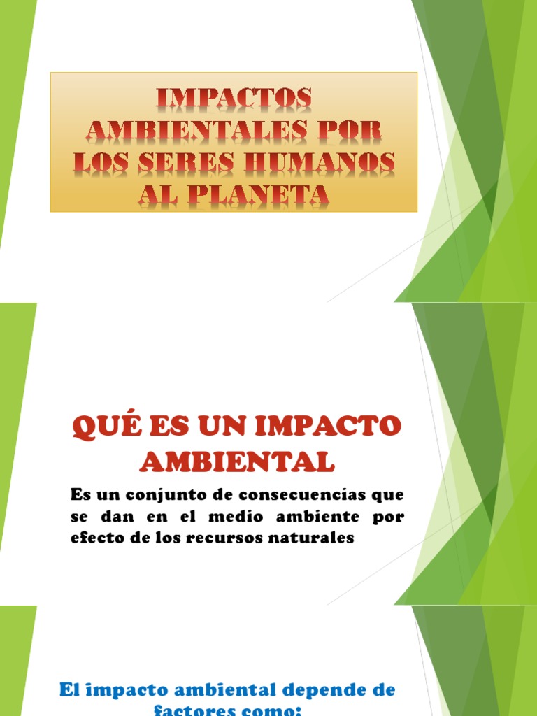 Impactos Ambientales y Contaminación | PDF | Entorno natural ...