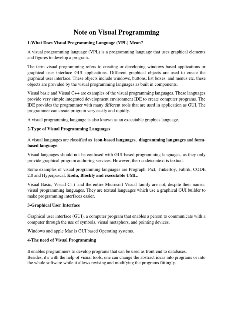 Note On Visual Programming-1 | PDF | .Net Framework | Integrated ...