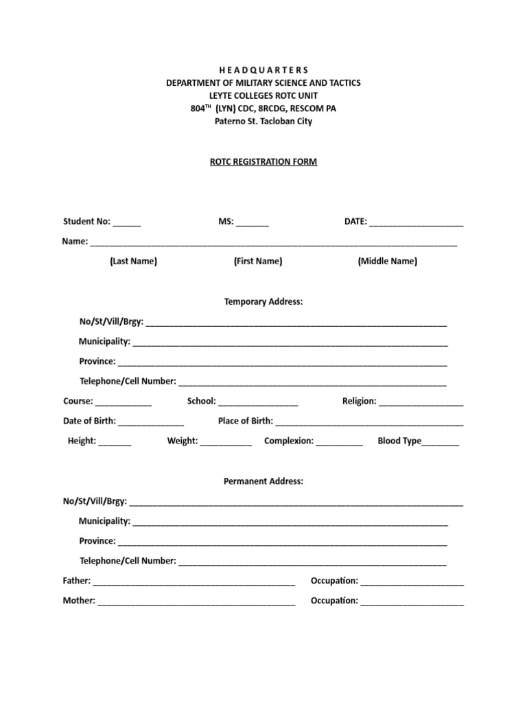 Registration Form 2nd Sem | PDF | Social Institutions