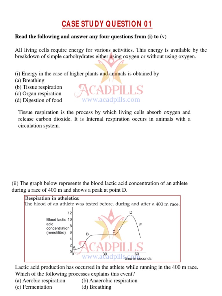 Science Case Study Questions | PDF | Reproduction | Cellular Respiration