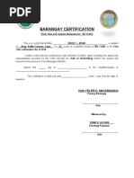 Barangay Certification For First Time Jobseekers | PDF