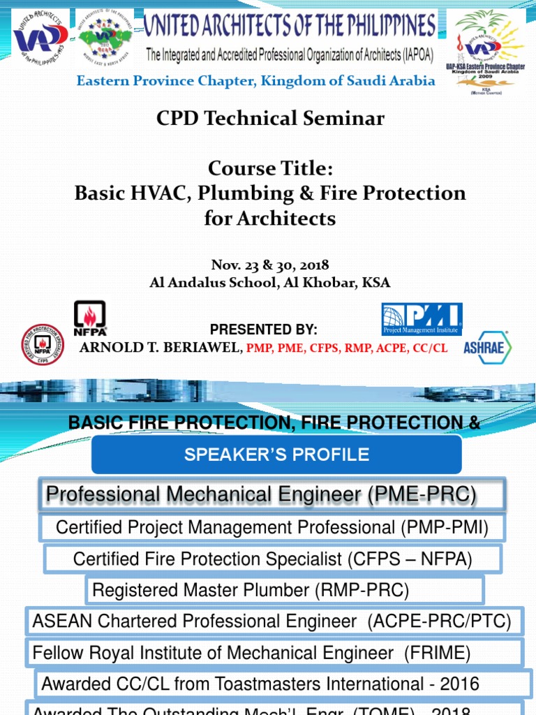 Fire Protection For UAP Slides Presentation Nov. 30 | PDF | Fire ...