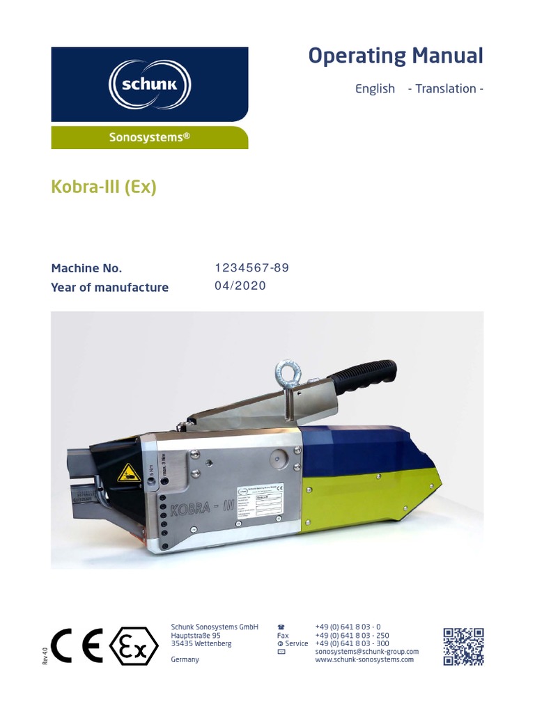 Kobra-III Operating Manual Rev 4.0 en COMPRESSED | PDF | Welding | Construction