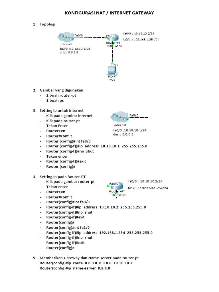 KONFIGURASI NAT - Cisco | PDF