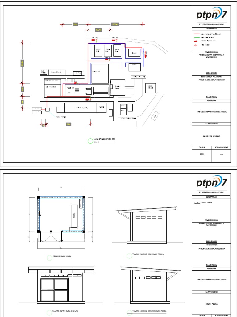 Shop Drawing Instalasi Hydrant | PDF