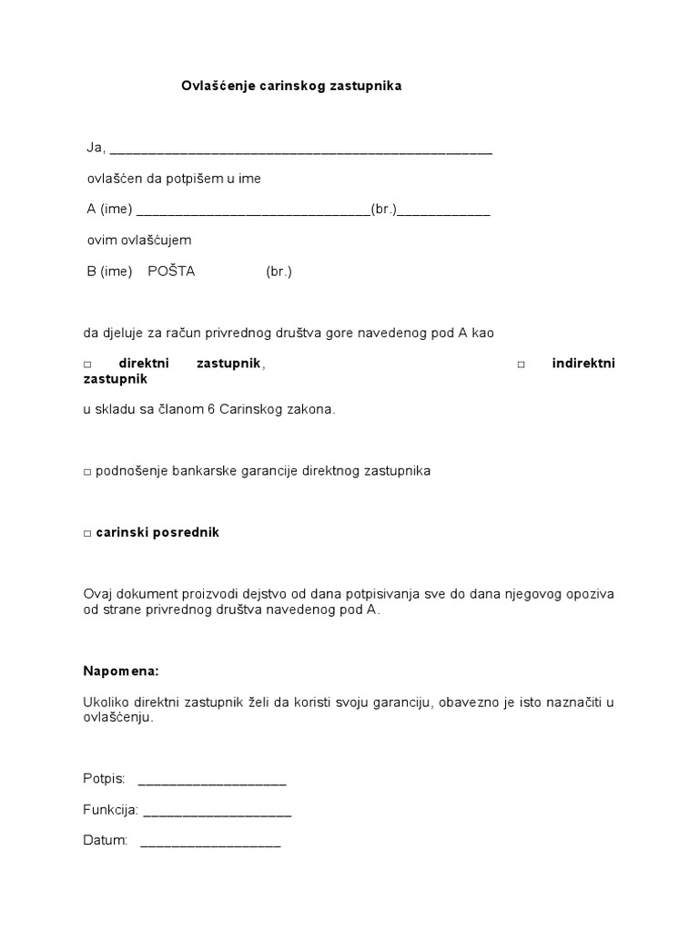 Ovlašćenje | PDF