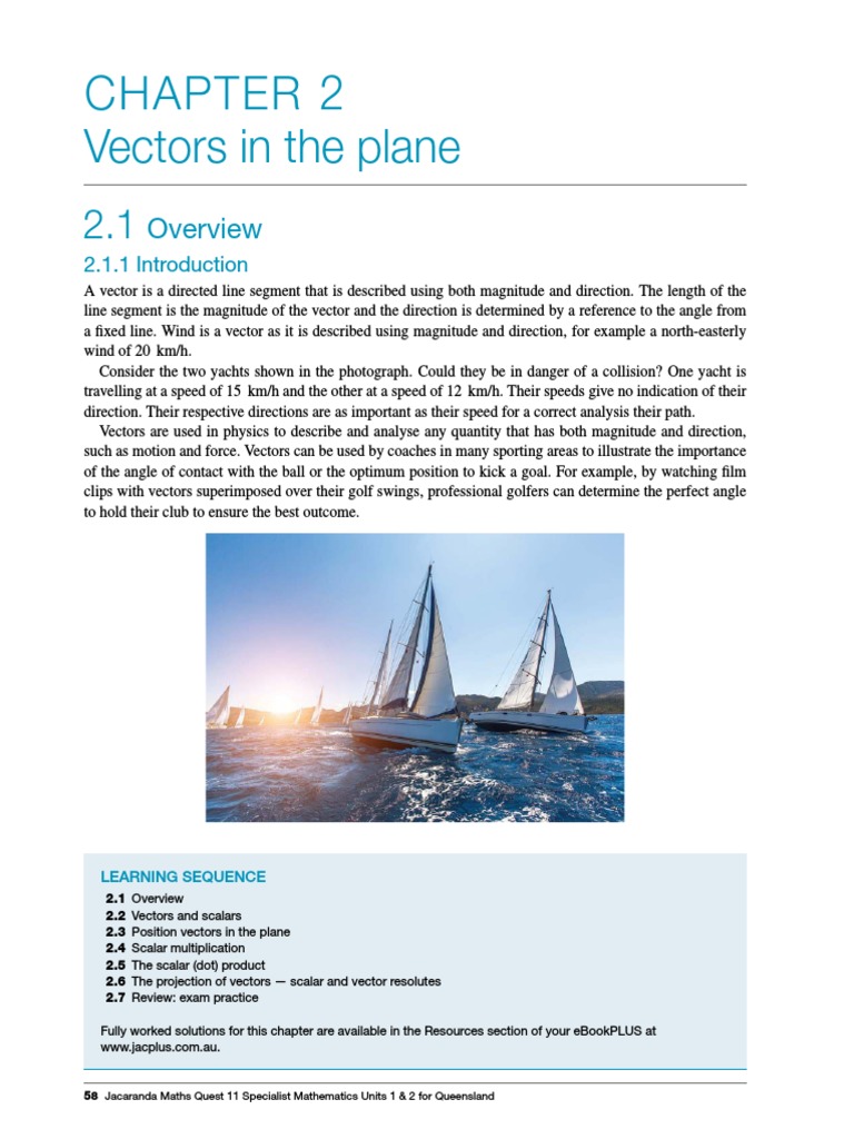 C 02 Vectors in The Plane | PDF | Euclidean Vector | Force