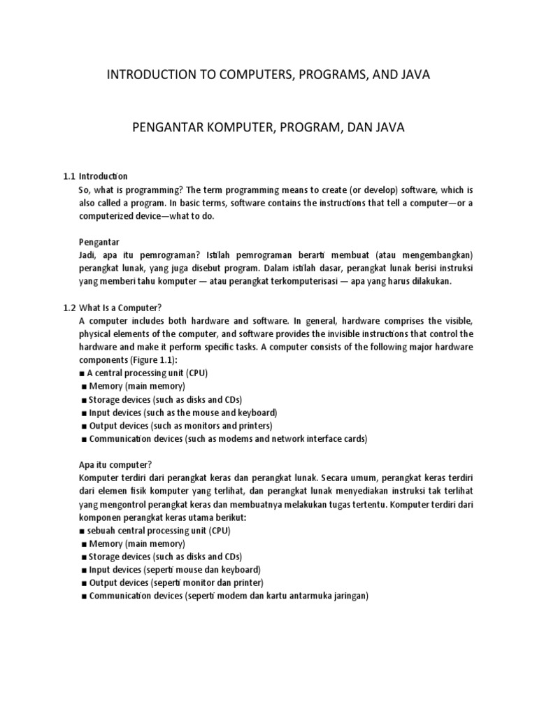 Rangkuman JAVA | PDF | Komputer