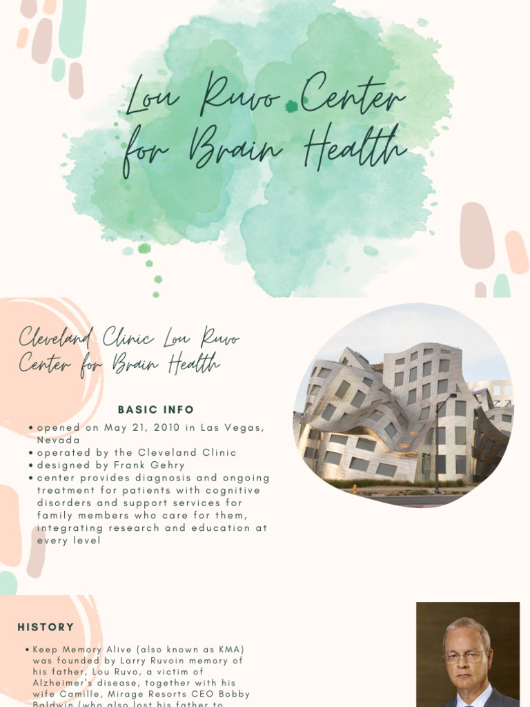 Lou Ruvo Brain Health Center | PDF | Health Care | Medicine