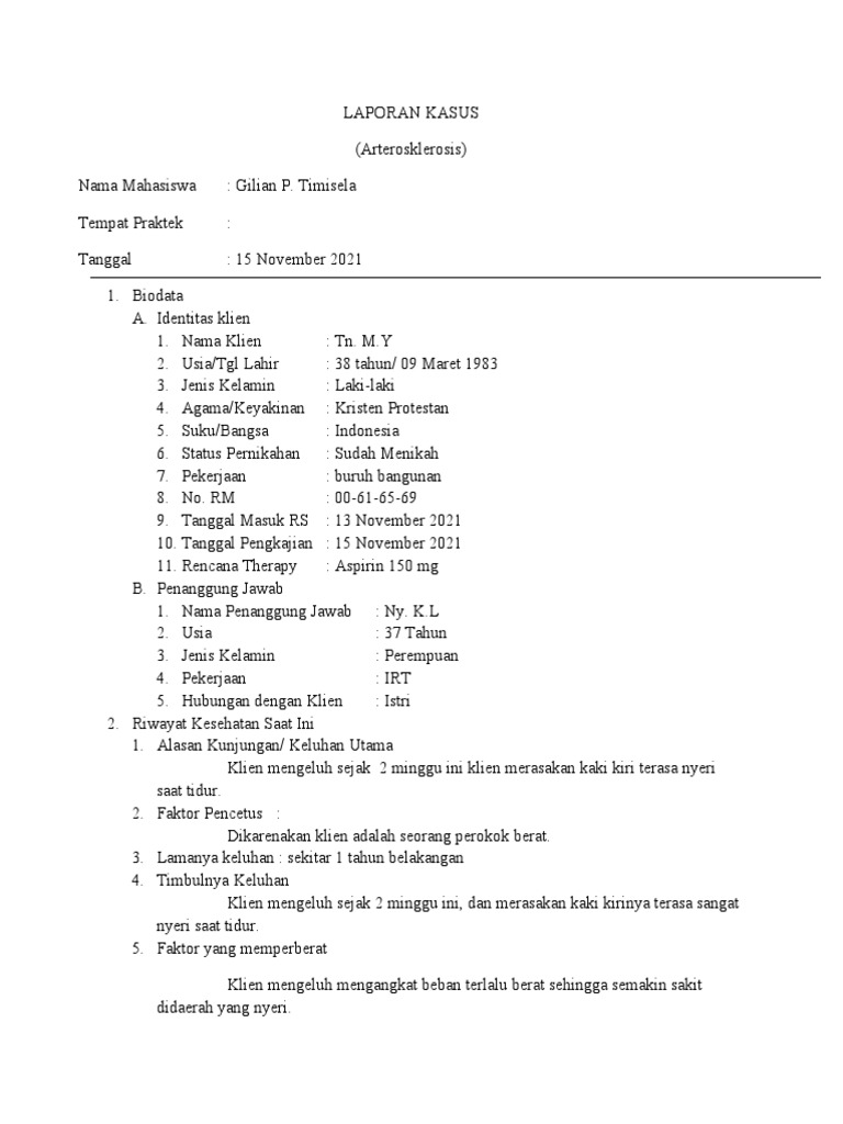 LK 1 - Aterosklerosis - Gilian P.Timisela - 1490121079 | PDF