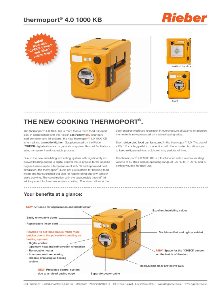 Rieber Thermoport 4.0 1000 KB | PDF | Refrigeration | Cryogenics