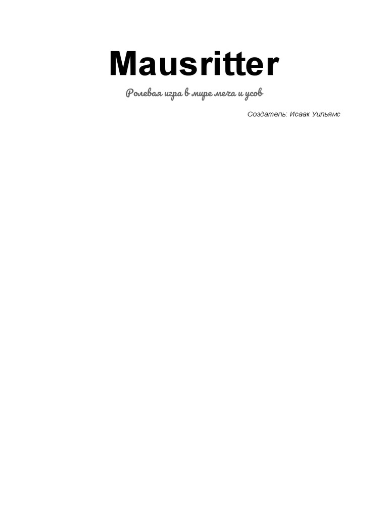 Mausritter | PDF