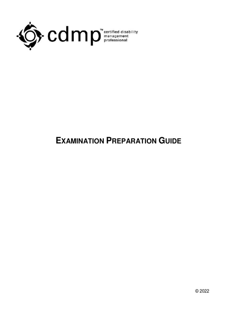 CDMP Examination Preparation Guide | PDF | Disability | Employment
