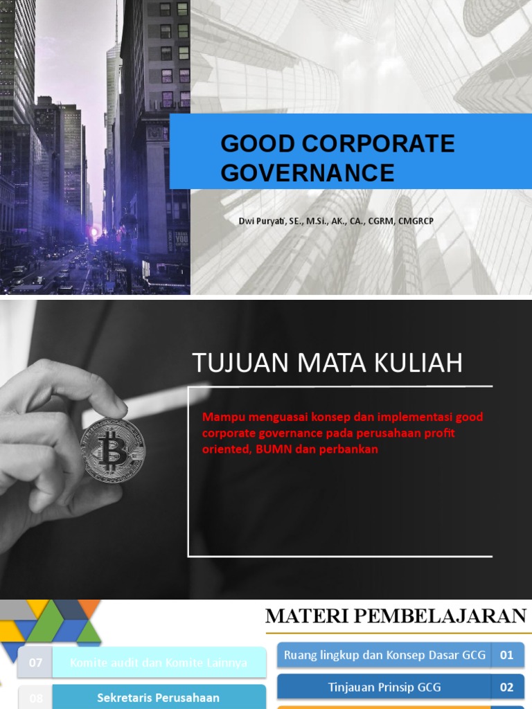 TM 1. Ruang Lingkup Konsep Dasar GCG | PDF