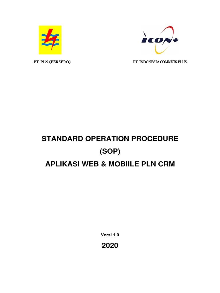 Sop Aplikasi PLN CRM | PDF | Pengelolaan Keuangan & Uang | Teknologi ...