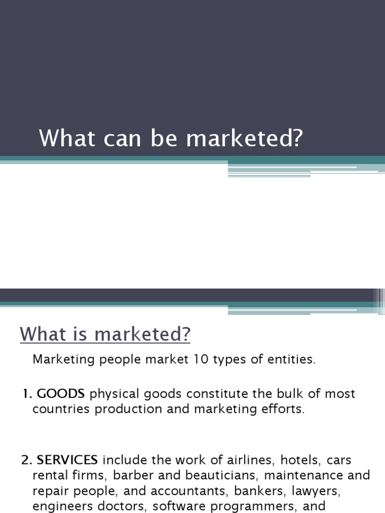 What Can Be Marketed | PDF
