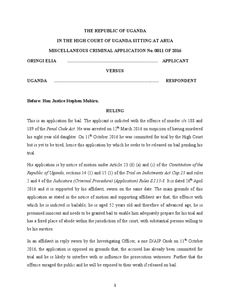 Bail Application Oringi | PDF | Bail | Violence