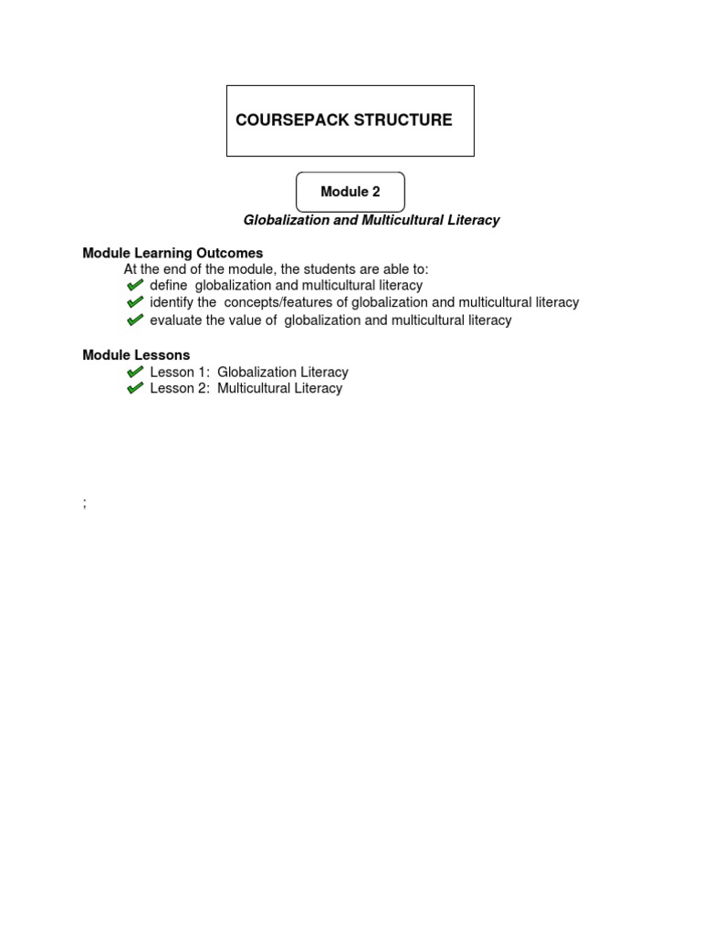 Module 2 | PDF | Literacy | Globalization