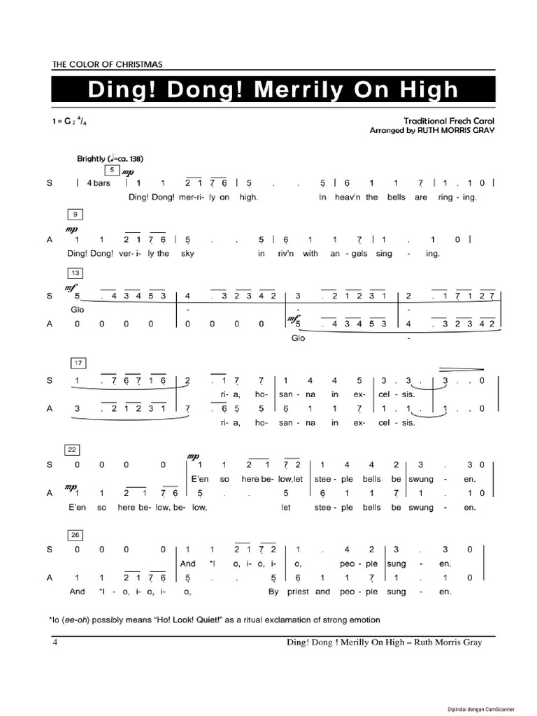 Ding Dong Merily On High | PDF