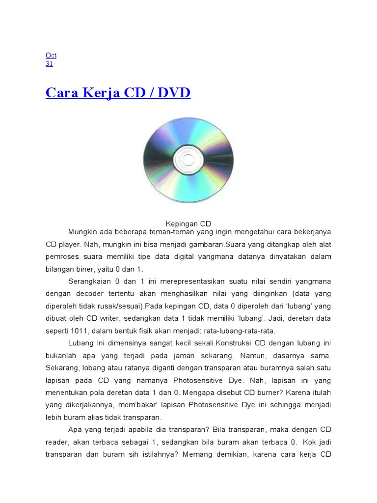 Cara Kerja CD Ajik XL Tav | PDF | Metode & Bahan Ajar | Komputer