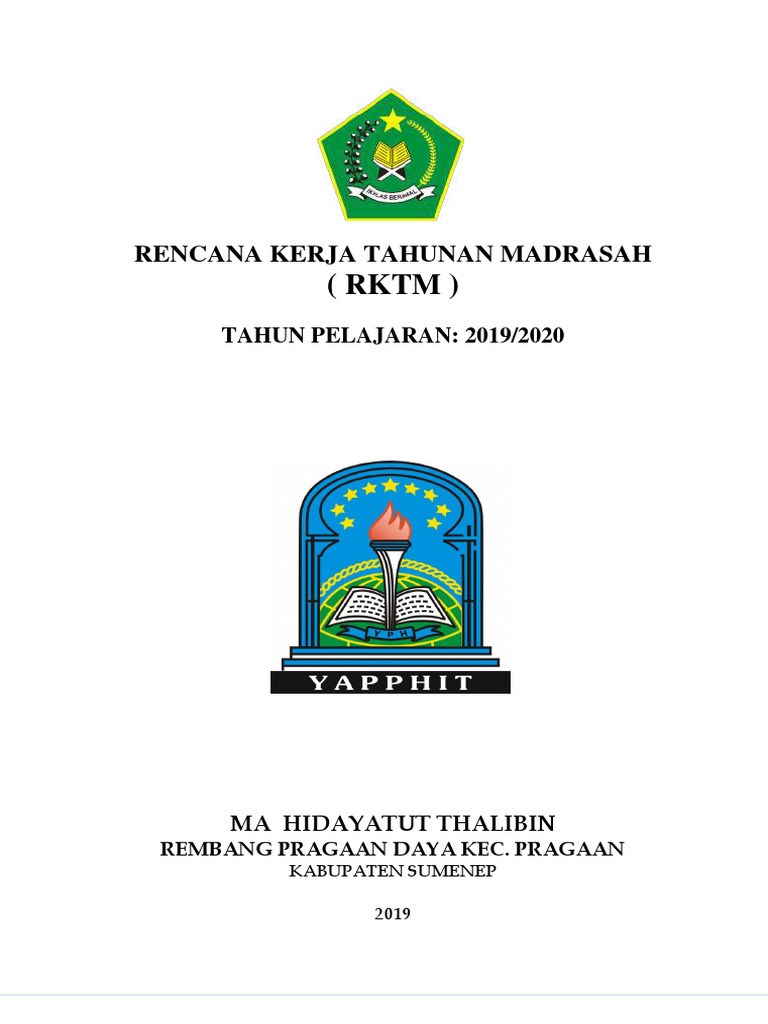 Rencana Kerja Tahunan Madrasah RKTM 2019 | PDF