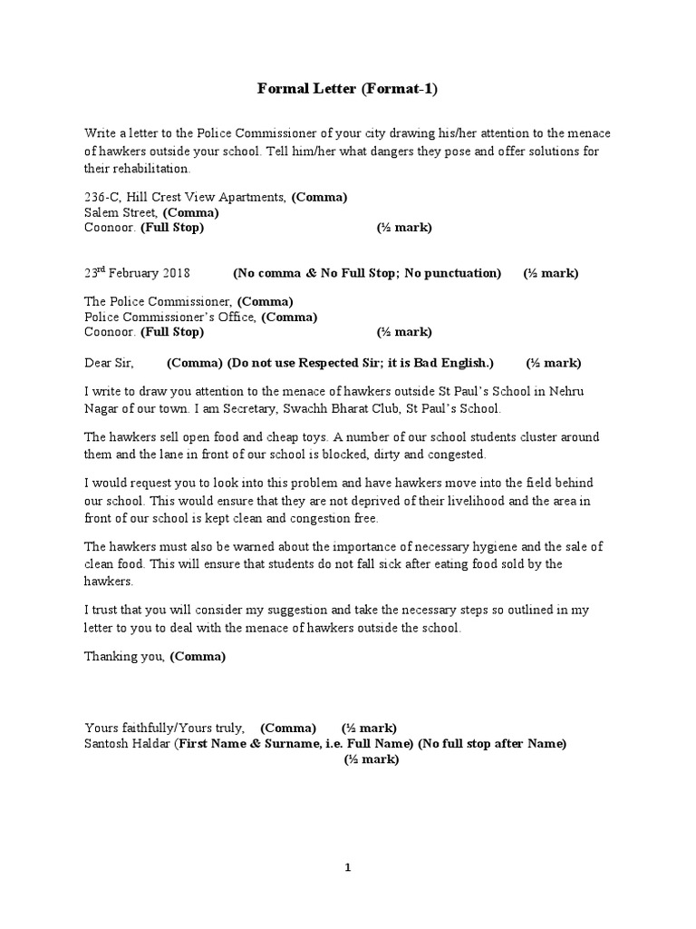 Letter Formats For Class-X | PDF