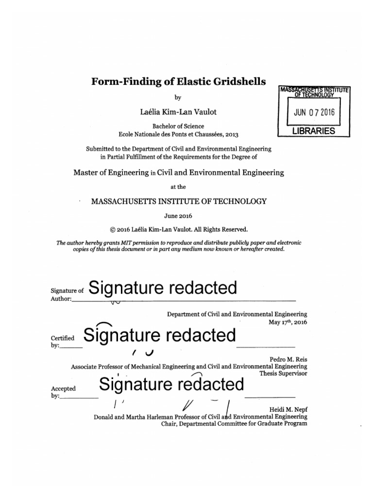 Signature Redacted Signature Redacted | PDF | Deformation (Engineering ...