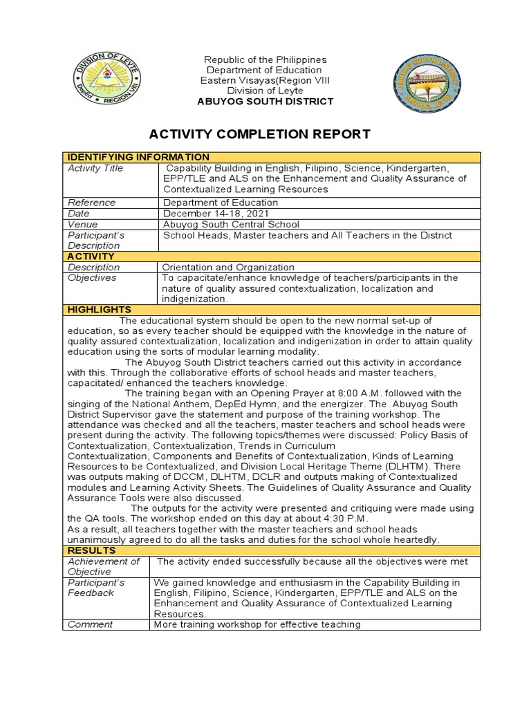 ACR LAC On Contextualization | PDF | Quality Assurance | Learning