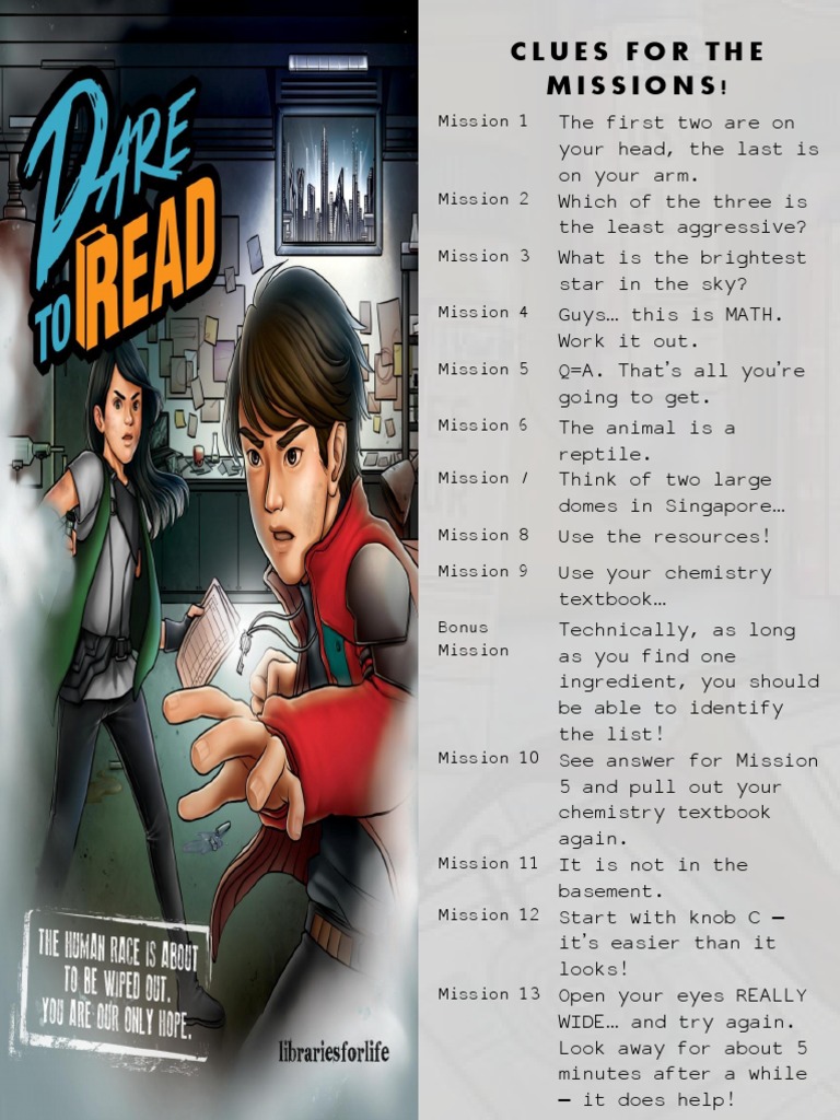 NLB - Dare To Read 2015 - Secondary Clues | PDF