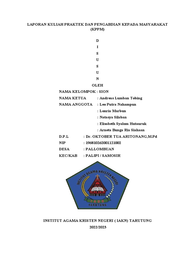 KPPM IAKN Tarutung di Desa Pallombuan | PDF | Ilmu Sosial