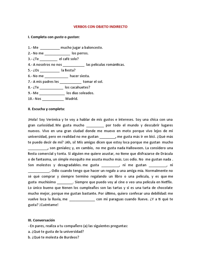 Gustar A1 | PDF | Juegos y actividades
