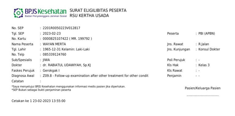 Cetak SEP 2201R0050223V012817 | PDF