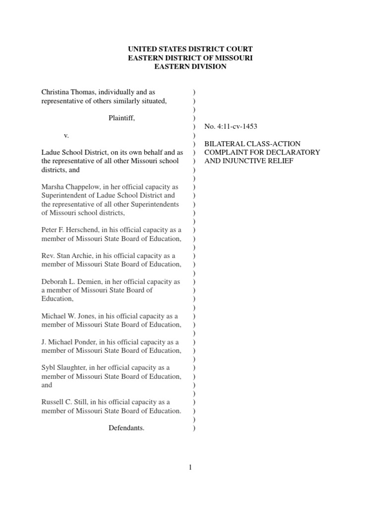 Missouri Teachers' Speech Rights Case | PDF | Injunction | Declaratory ...