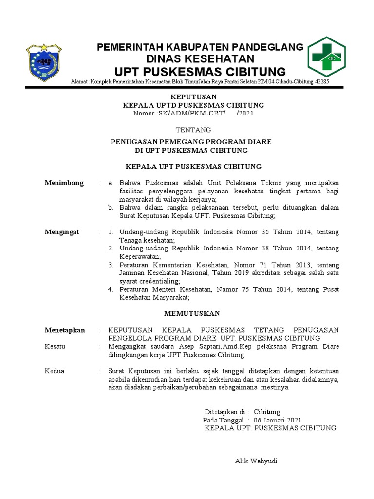 SK Program Diare 2021 | PDF