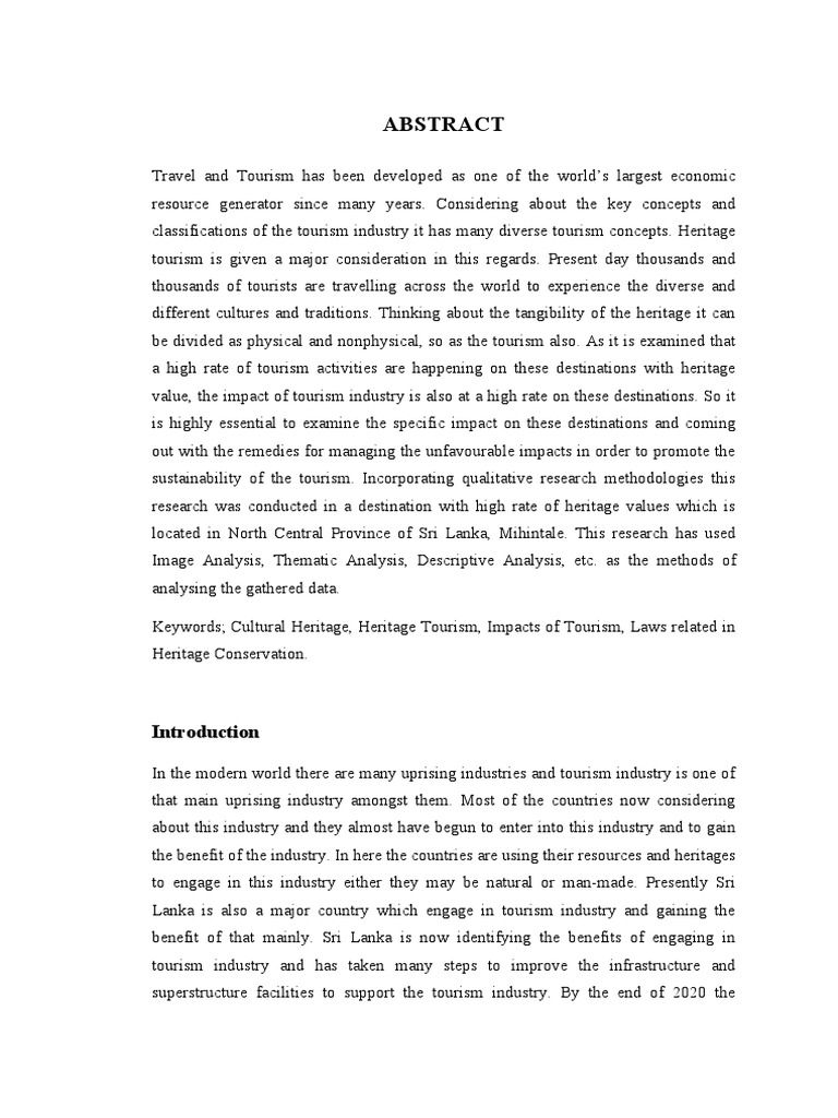 Research Paper | PDF | Tourism | Qualitative Research