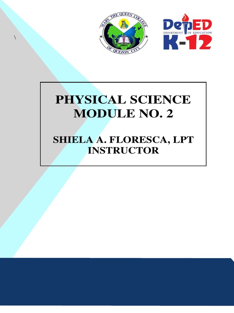 Physical Science Module 2 2 | PDF | Atoms | Atomic Nucleus