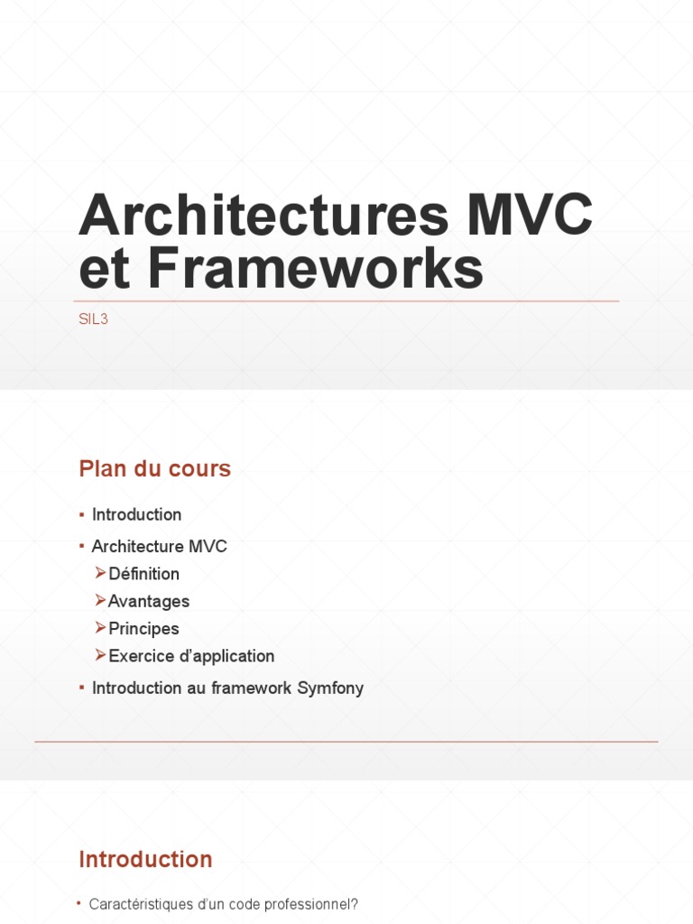 Architectures MVC Et Frameworks | PDF | Modèle-vue-contrôleur ... Architectures MVC Et Frameworks | PDF | Modèle-vue-contrôleur ...