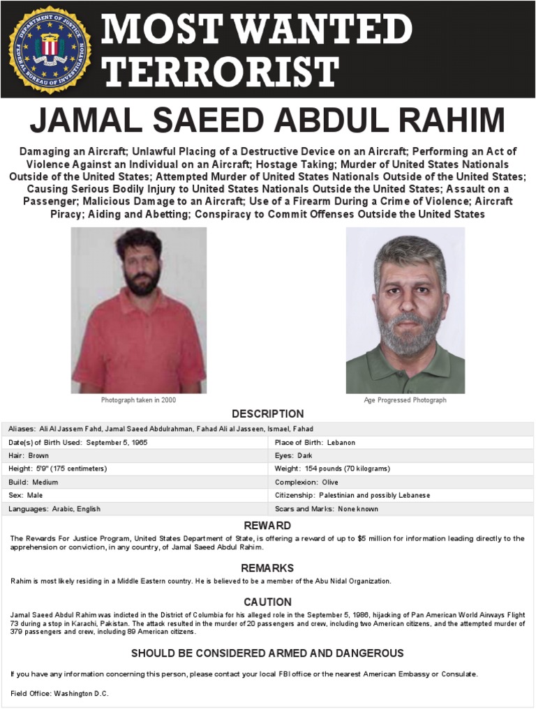 Jamal Saeed Abdul Rahim | PDF | Crimes | Crime & Violence