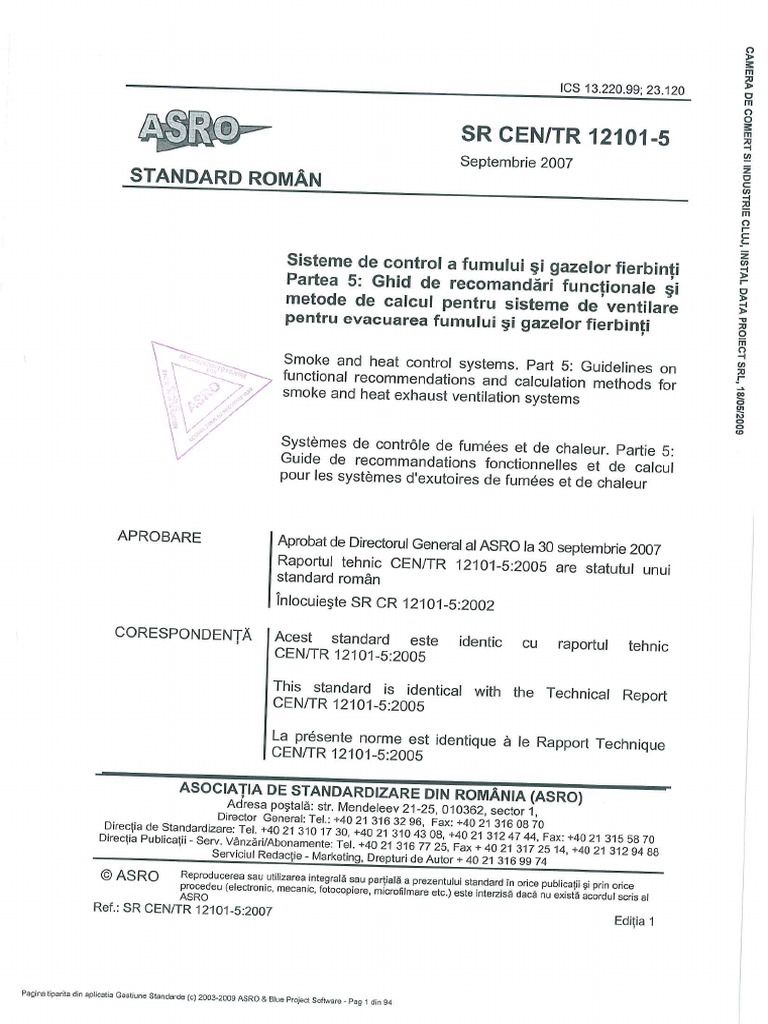 SR EN 12101 5 Romana 1 | PDF