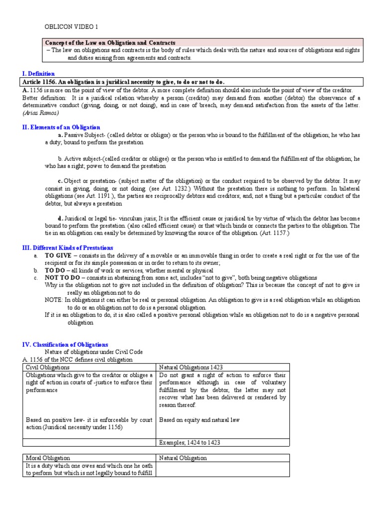 Oblicon 1-5 | PDF | Law Of Obligations | Negligence