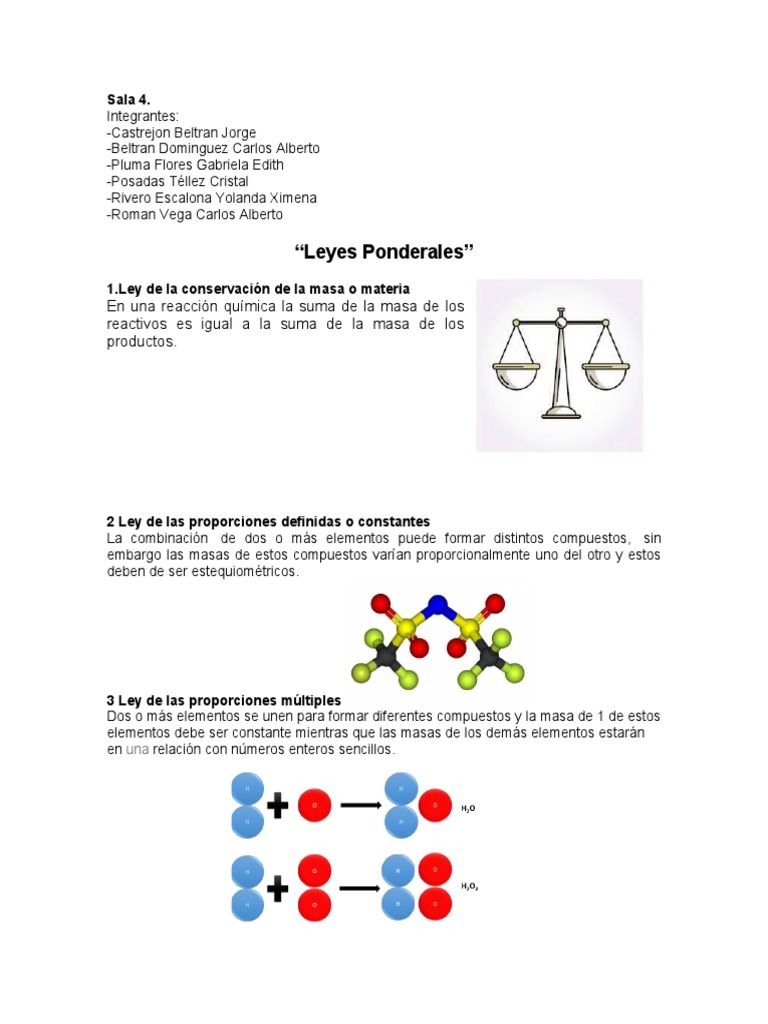 Leyes Ponderales | PDF